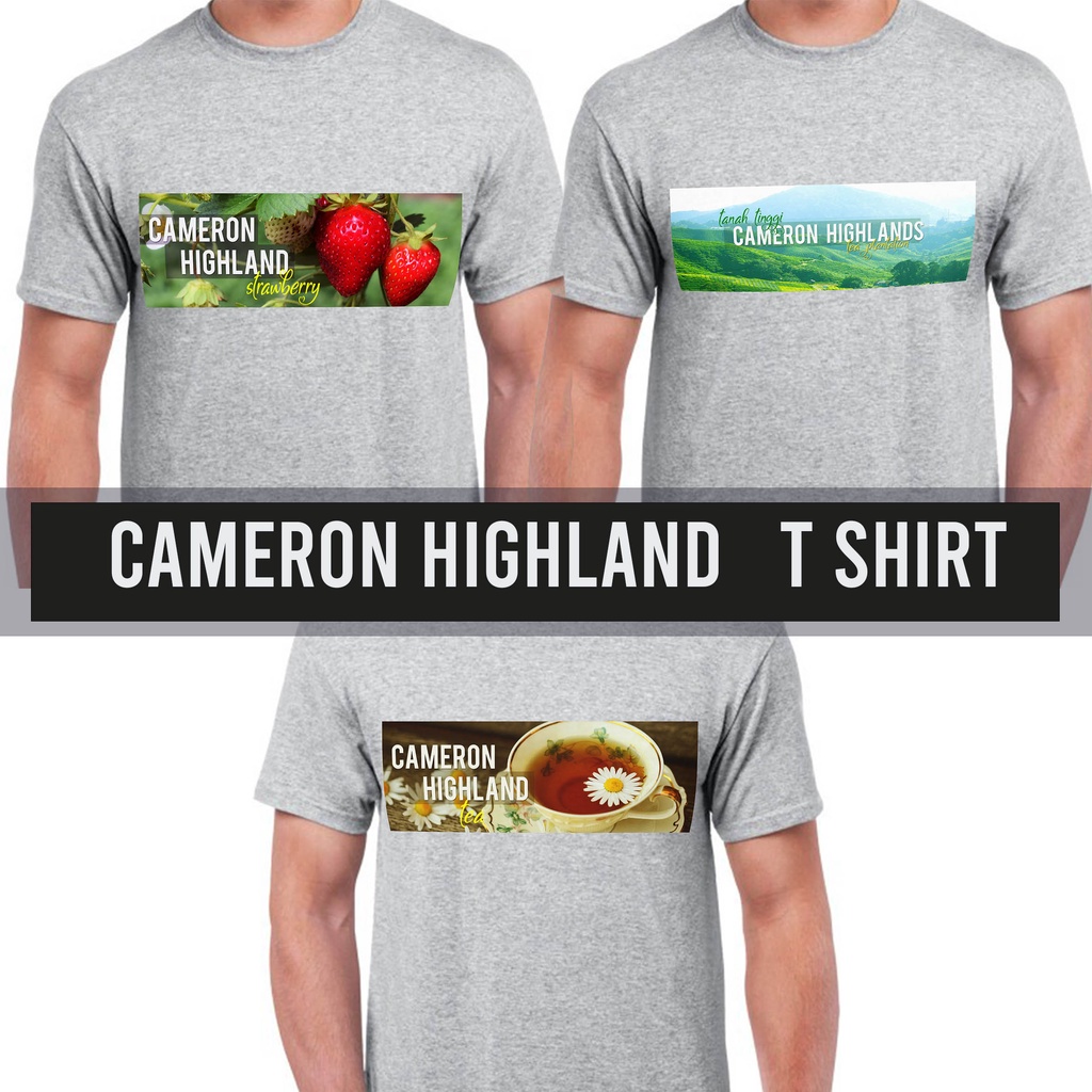 Cameron Highland Tanah Tinggi Cotton T-Shirt Souvenir Gift Grey ...
