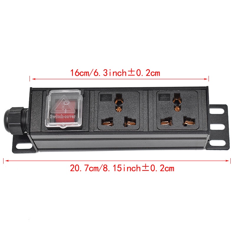 PDU Power Distribution Unit 2 & 18 Ways US 3 pin Universal Power Strip ...