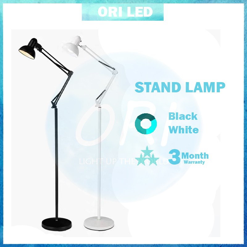 Floor Lamp Stand Lampu With Flexible Swing Arm For Living Room Bedroom ...