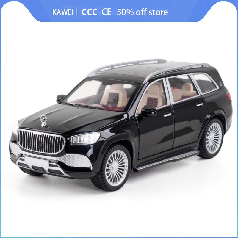 1:24 Alloy Model Car Mercedes-Benz Gls 600 Maybach Miniature Diecast ...