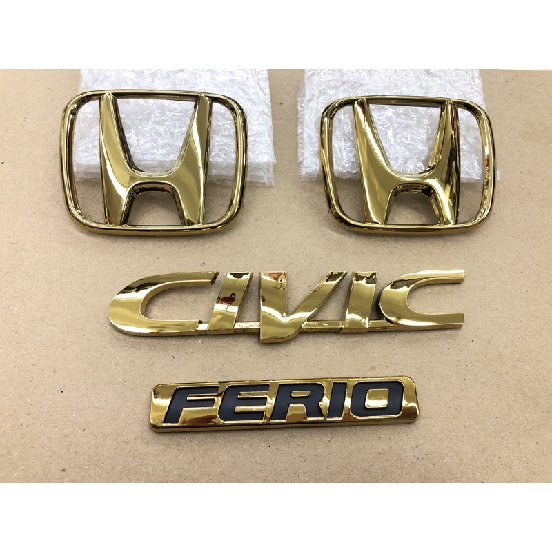 Emblem logo honda EK emblem honda civic ferio EK Gold emblem honda gold ...