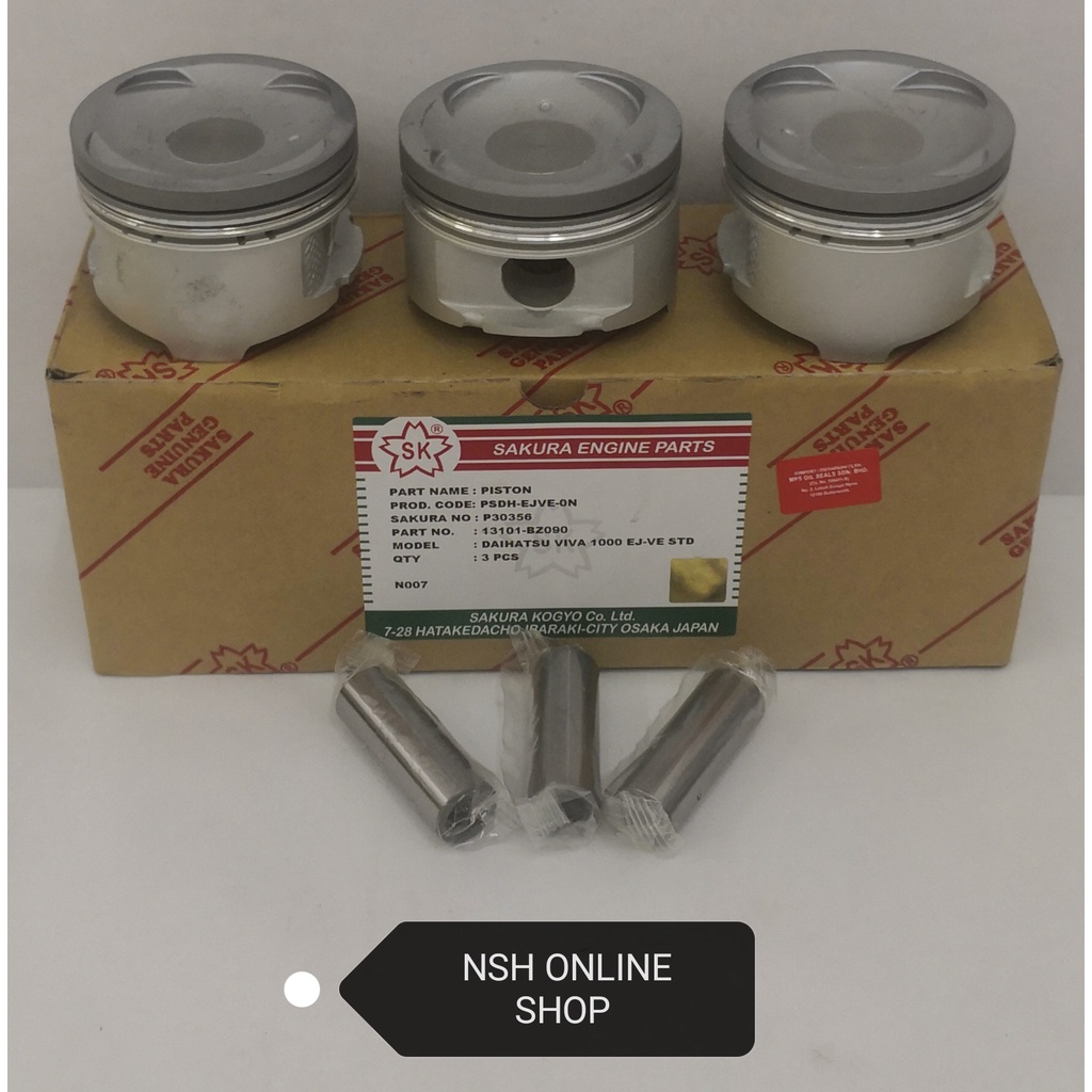 Piston Assy (SAKURA) for Perodua Viva Myvi 1.0 (1set=3pcs) | Shopee ...