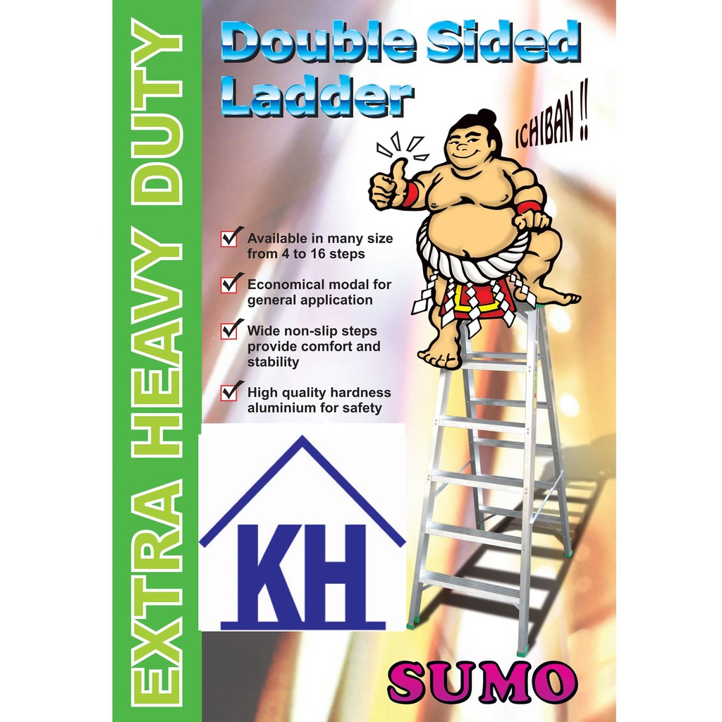 SUMO-KING Double Sided Aluminium Ladder / Tangga Aluminium Double Side ...