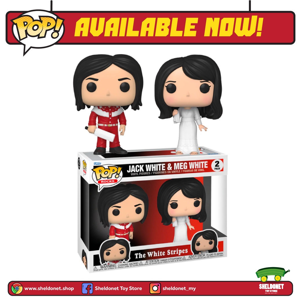 Funko Pop! Rocks: The White Stripes - Jack White & Meg White (2-Pack ...