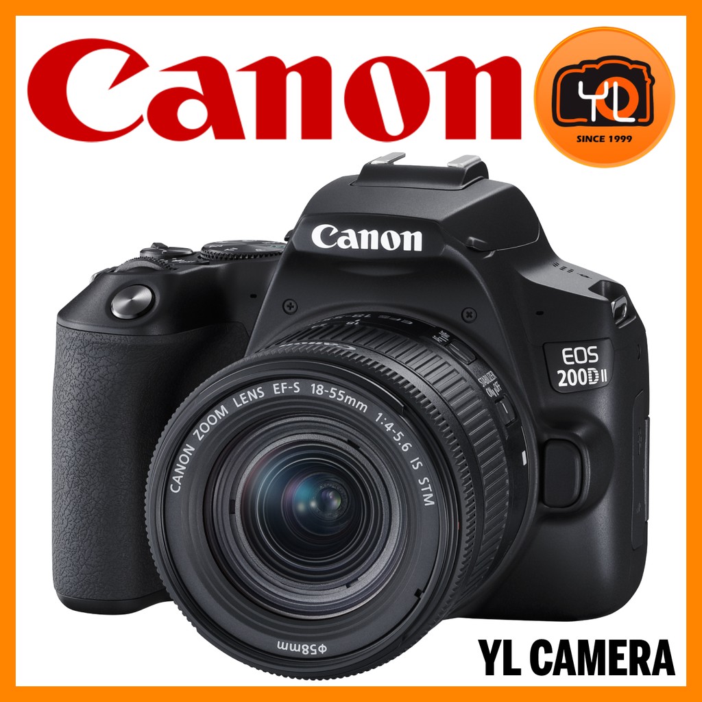 Canon EOS 200D Mark II DSLR Camera with EF-S 18-55mm f/4-5.6 IS STM ...