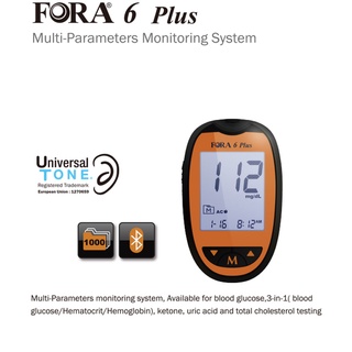 FORA 6 Plus Multi-parameter Meter Monitor (10s Glucose Strips) + 1 Box ...