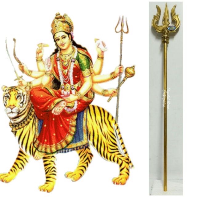 Brass Trishul Shoolam Per Piece 2.5 Feet/ 2 Feet/1.5feet | Shopee Malaysia