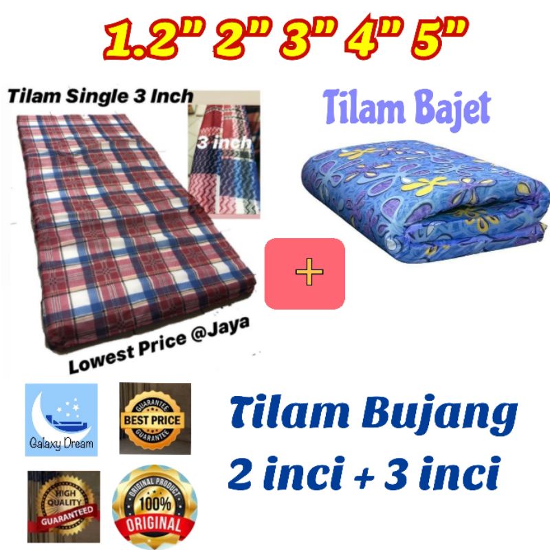 ***Ready Stock**Tilam Bujang/Single Size 1.2" 2" 3" 4" 5" Sponge/Foam ...