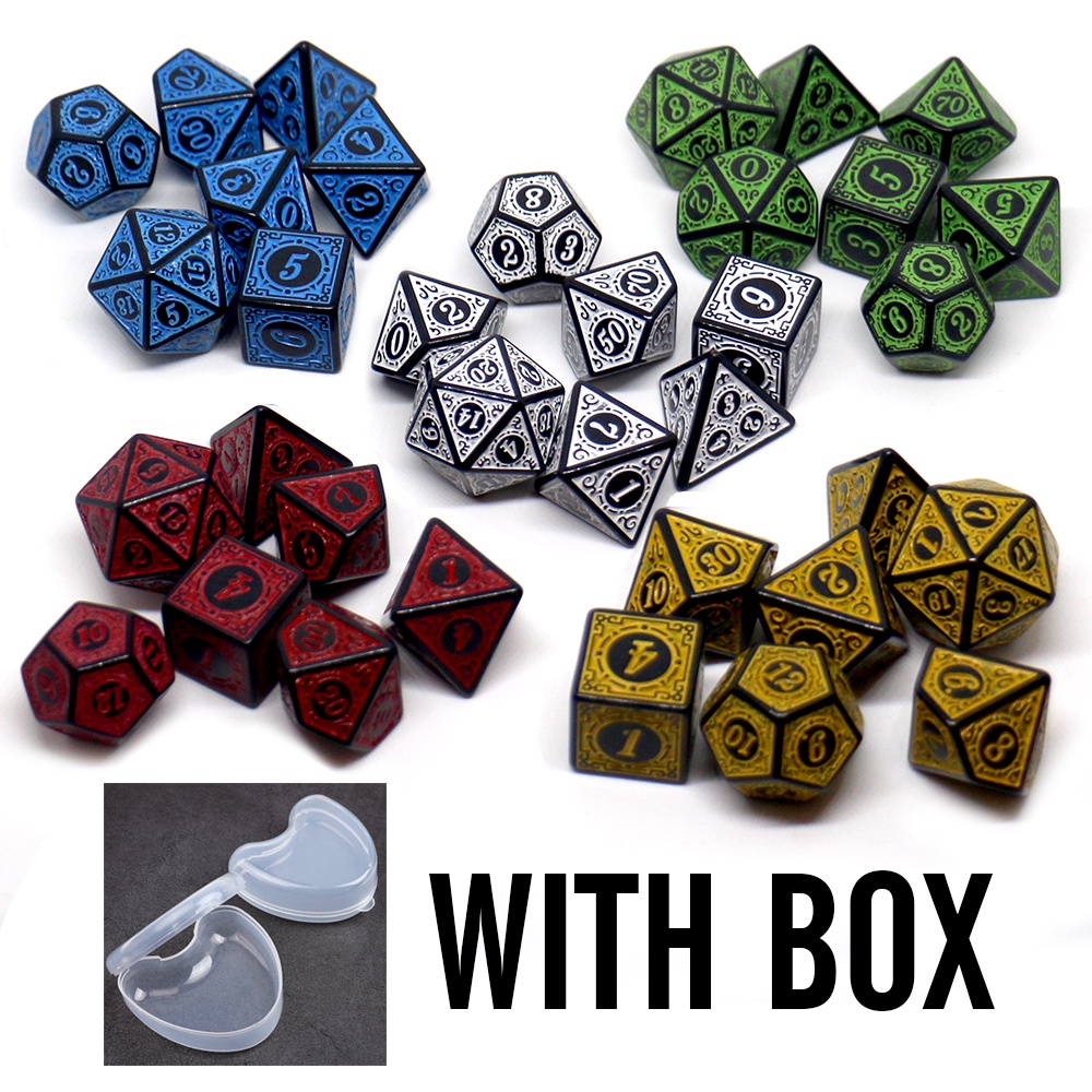 桌游骰子Classical style DND Dice Set Polyhedral Table Game Dice for ...