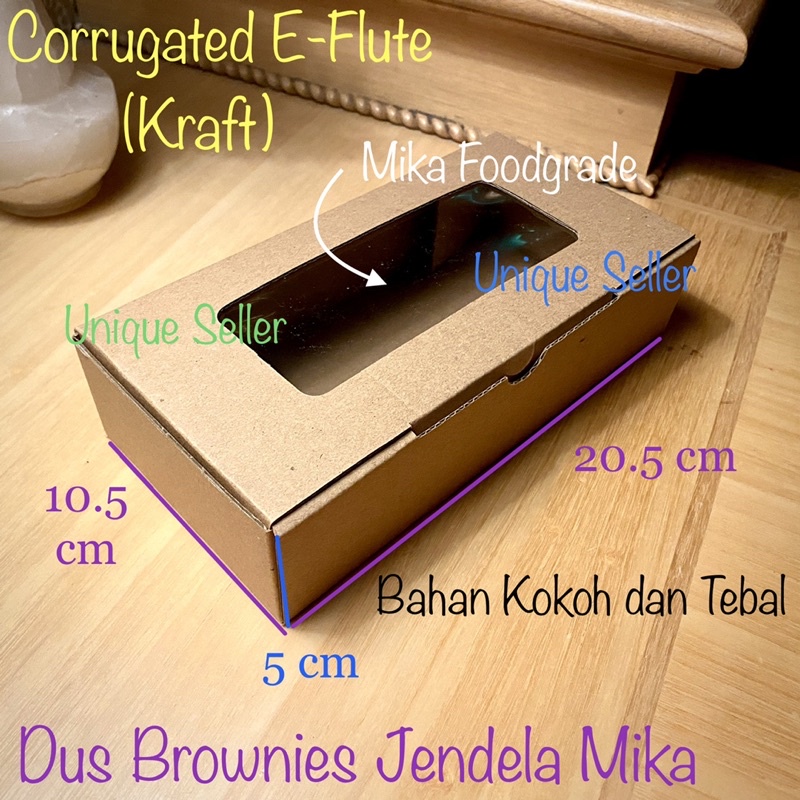 Box Brownie Box 20x10x5 MIKA WINDOW EFlute / Box Hampers Box 20x10 x 5 ...