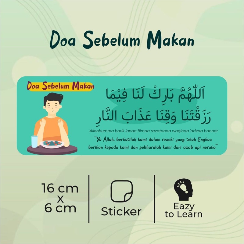 STICKER DOA HARIAN | PENANDA BUKU | BAHAN BANTU MENGAJAR | STICKER DOA ...