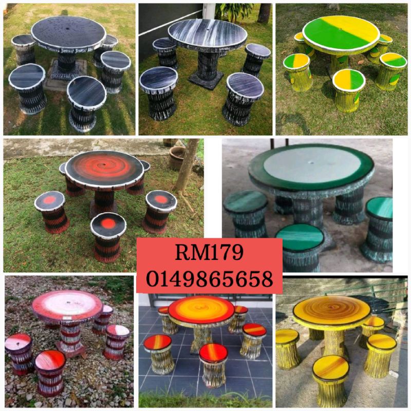 kerusi meja batu bulat KELANTAN!! COD WASAP /0149865658 | Shopee Malaysia