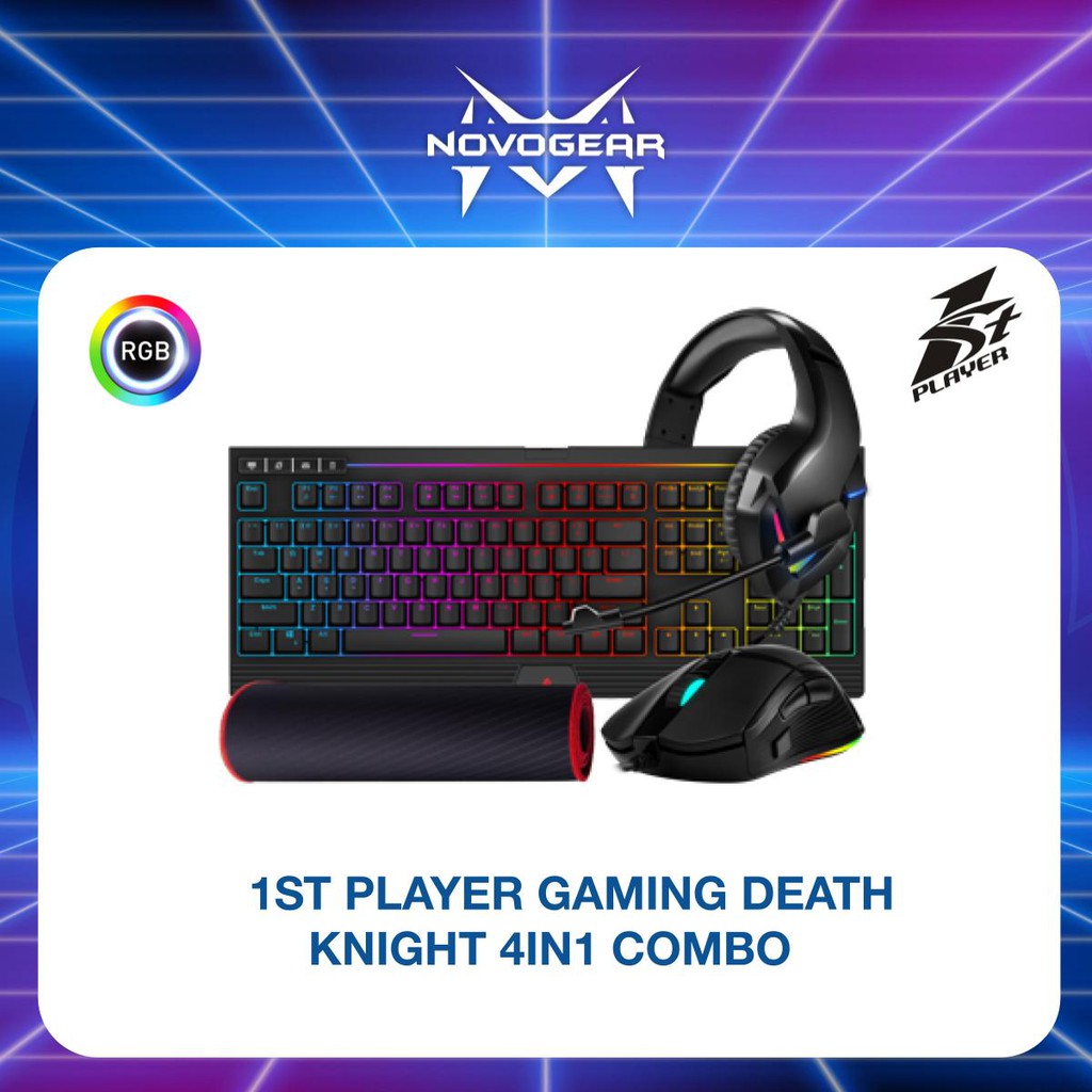 1ST PLAYER GAMING DEATH KNIGHT 4IN1 COMBO(DK9.0 BLK) | Shopee Malaysia