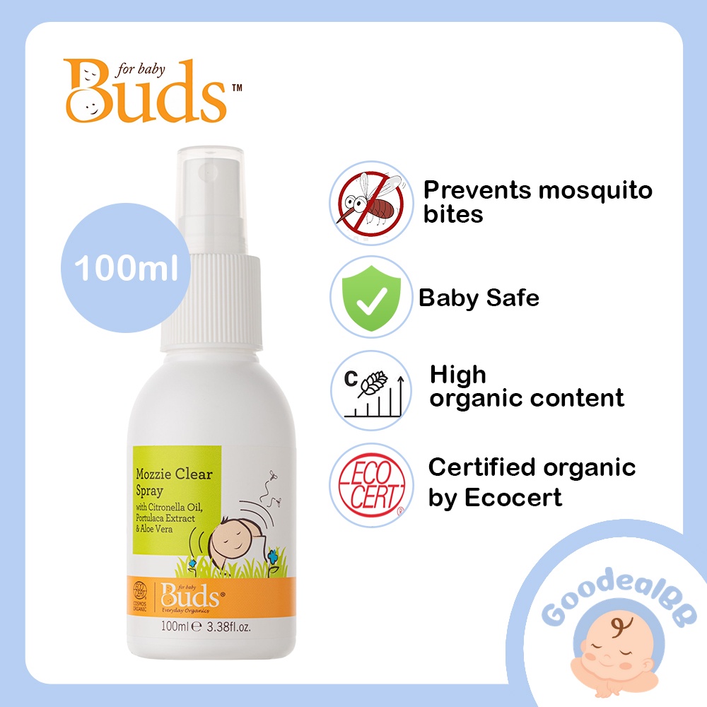 Buds - Mozzie Clear Spray (100ml) Prevent Mosquito | Mosquito Repellent ...