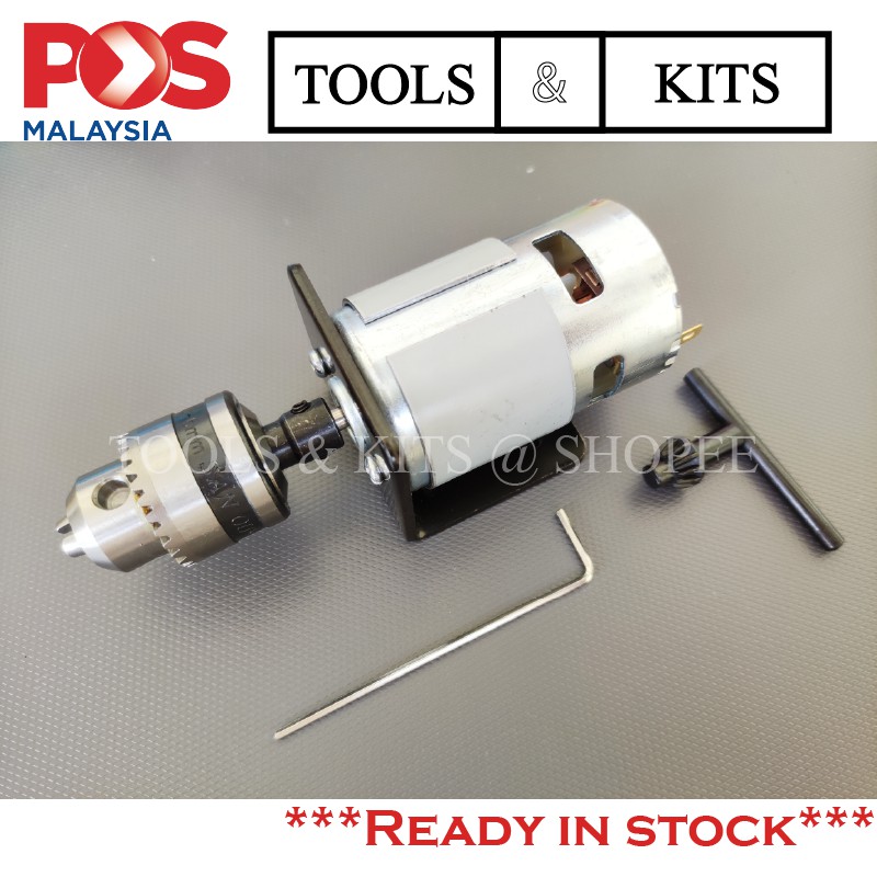 775 Motor DIY Mini Table Saw with B10 Chuck 0.6-6mm & Connector [DIY Meja Gergaji dgn Motor 775 ...