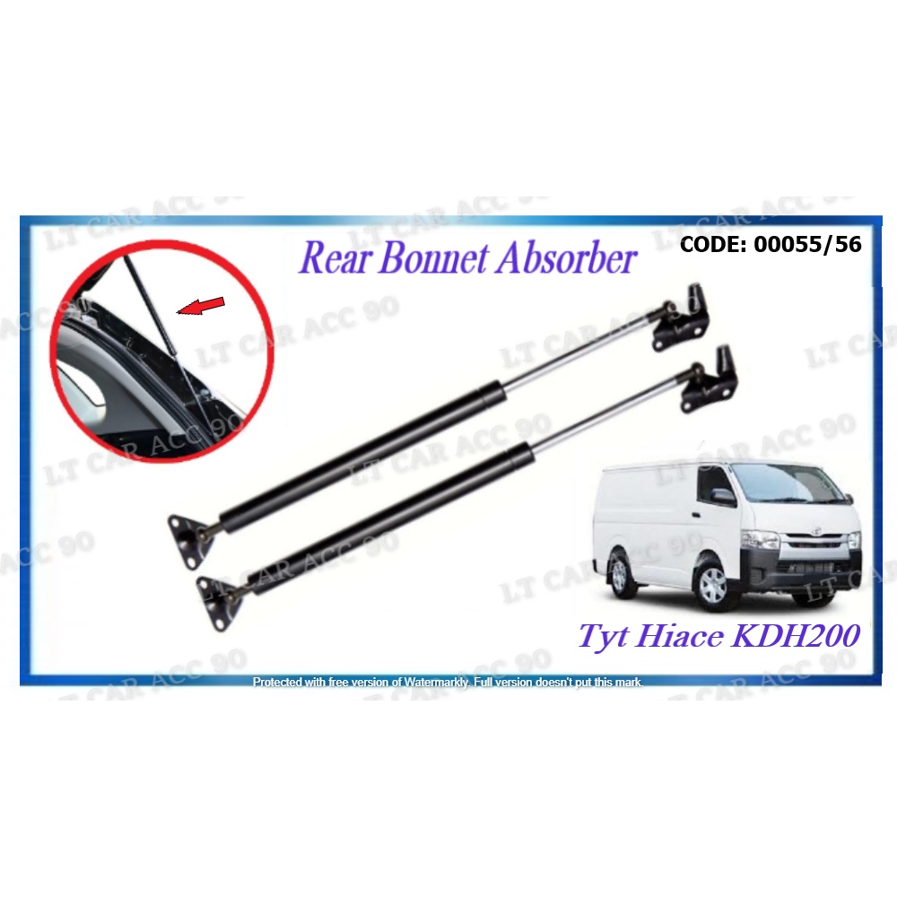 Toyota Hiace KDH200 RR Rear Bonnet Damper Boot Absorber | Shopee Malaysia