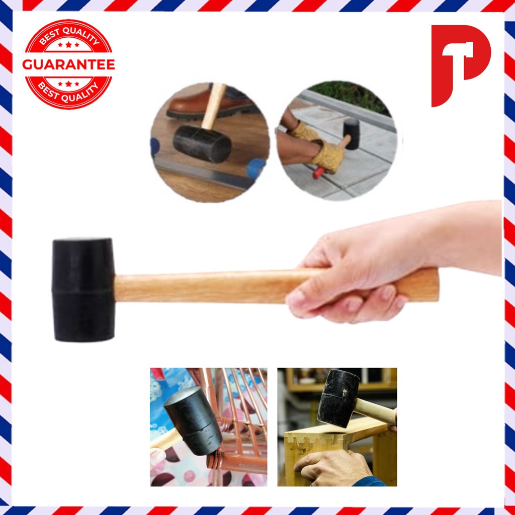 Double-Faced Solid Rubber Hammer 🔥 Ready Stocks 🔥 Rubber Mallets Rubber ...