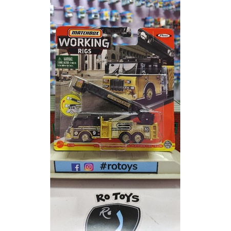MATCHBOX PIERCE VELOCITY ARIEL PLATFORM FIRE TRUCK. LORI BOMBA. WORKING ...