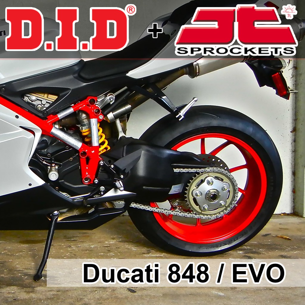 **Sprocket Chain Ducati 848 / Evo Full Set DID+JomThai (Gold & Black ...