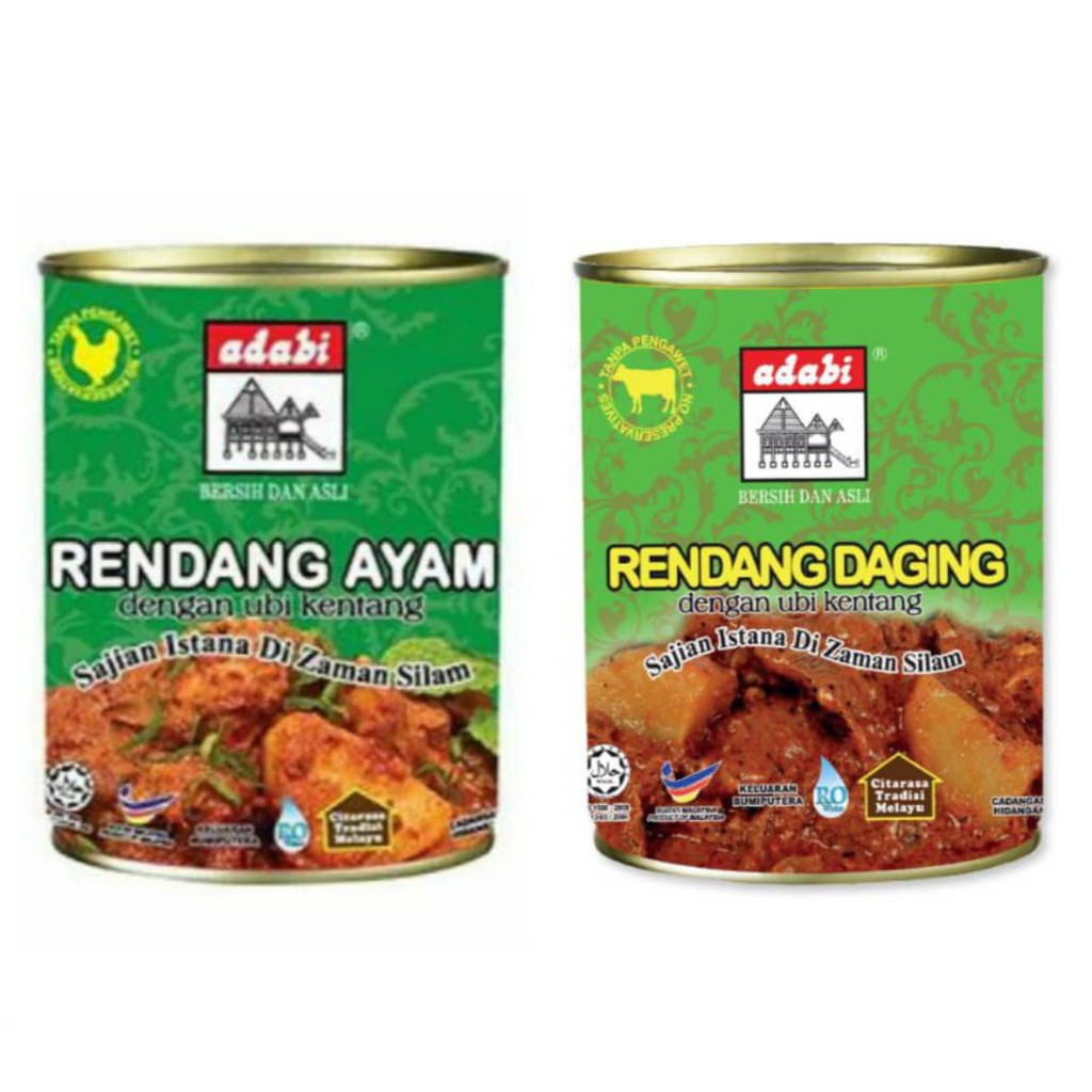 Rendang Ayam, Rendang Daging ADABI | Chicken Rendang and Beef Rendang ...