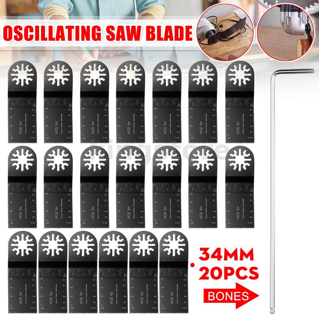 10Pcs 34mm High Carbon Steel Straight Scale Oscillating Multi Tool Saw ...