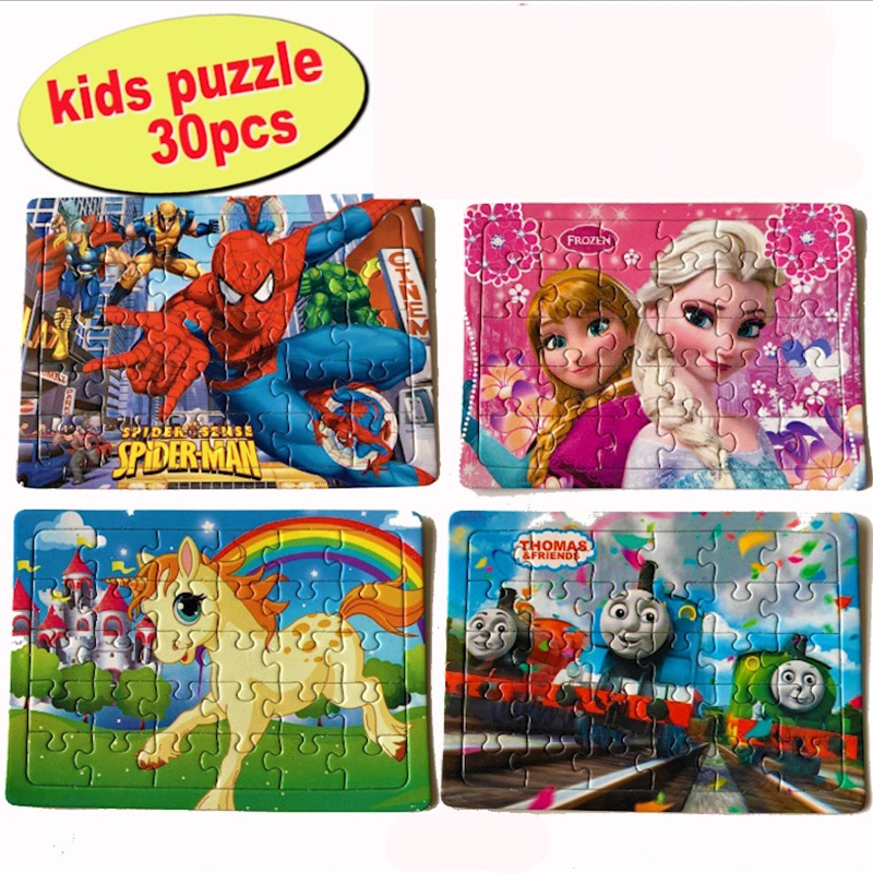 Puzzle 30pcs for Kids Cars Pony Frozen Ultraman Spiderman Hello Kitty ...