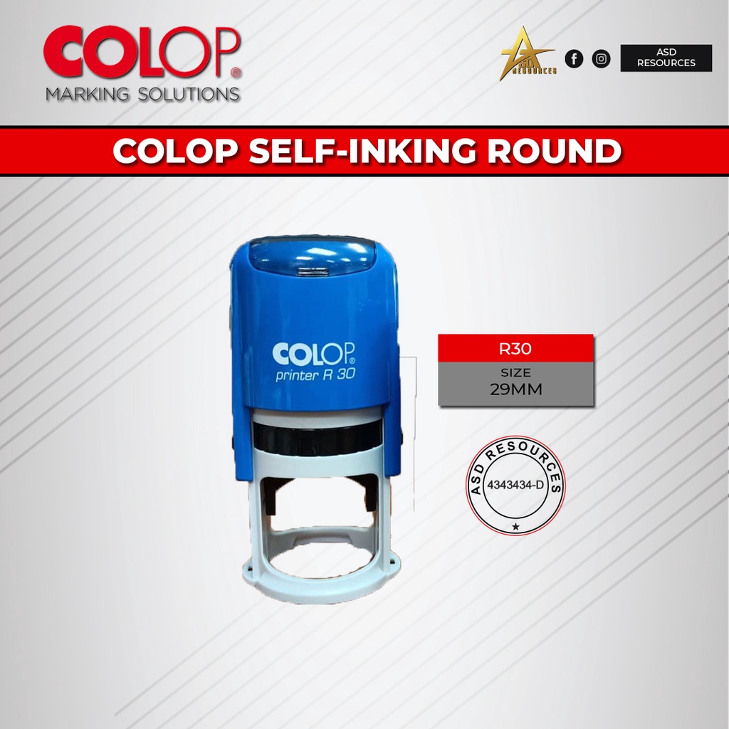 COLOP Self-Inking Round R24 R30 *SAME DAY DELIVERRY* (READY STOCK ...
