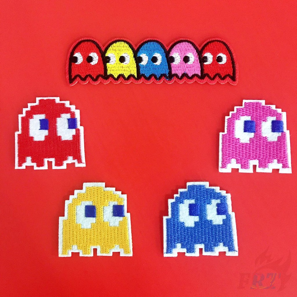 ☸ Game：Pac-Man Patch ☸ 1Pc Pacman Diy Sew On Iron On Badges Patches ...