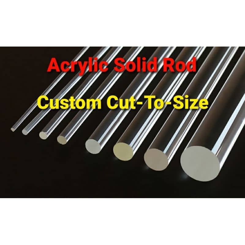 Acrylic / PMMA / Perspex / Polymethylmethacrylate Rod Clear ( 3mm D to ...