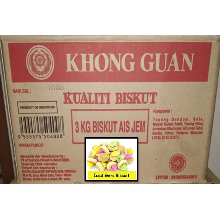 Biskut Ais Jem /Biskut Bunga / Khong Guan / Biskut Timbang 3kg | Shopee ...