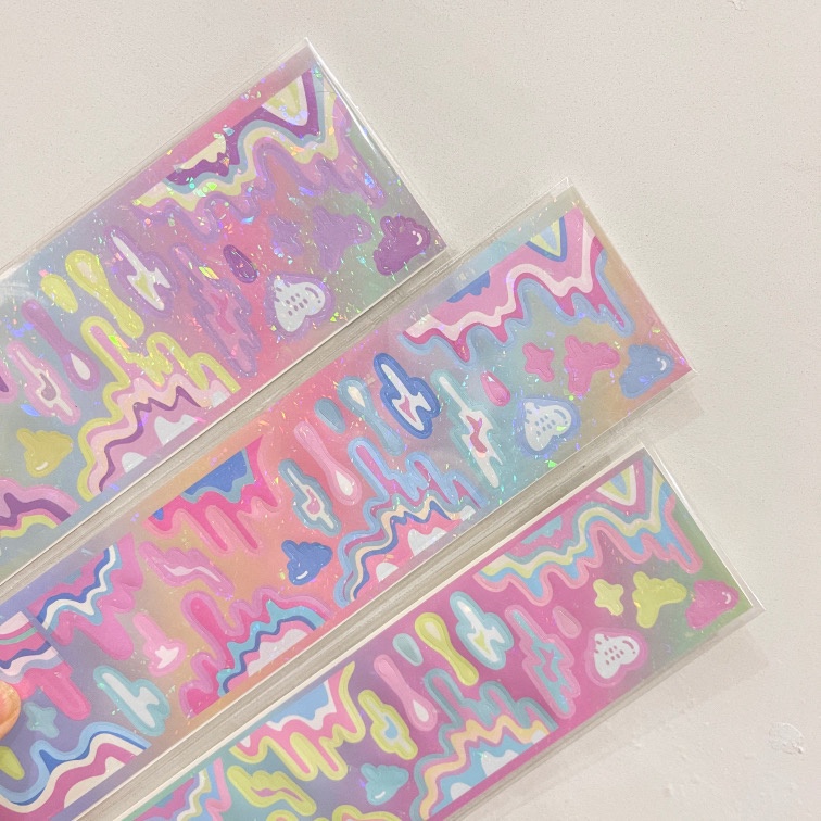 GaLiCiCi Stickers Gradient Color Stickers / Shiny PET Decorative ...