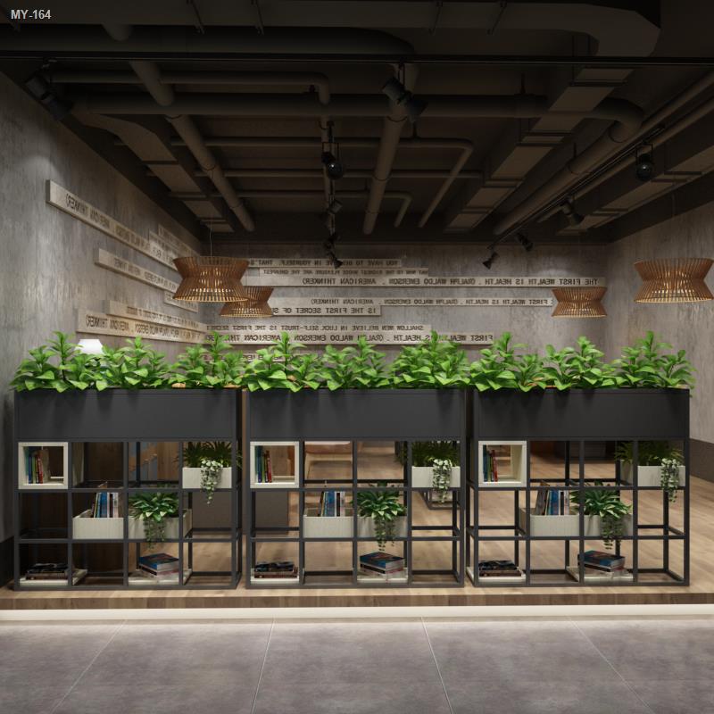 ∈♦ Industrial style wrought iron partition flower stand office bar ...