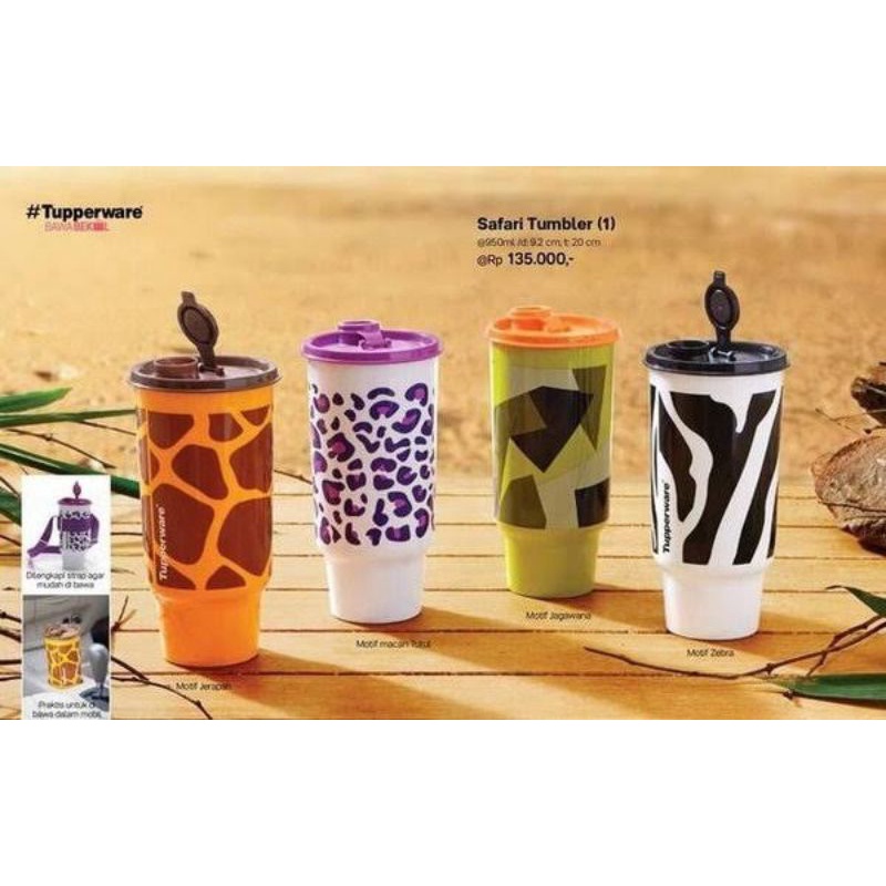 Tupperware Safari Tumbler 950ml With Strap (1Pcs) // Eco Kids Bottle ...