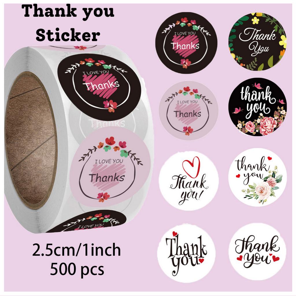 Thank You Sticker 500pcs Thank You Label Seller Seal Label Stiker ...