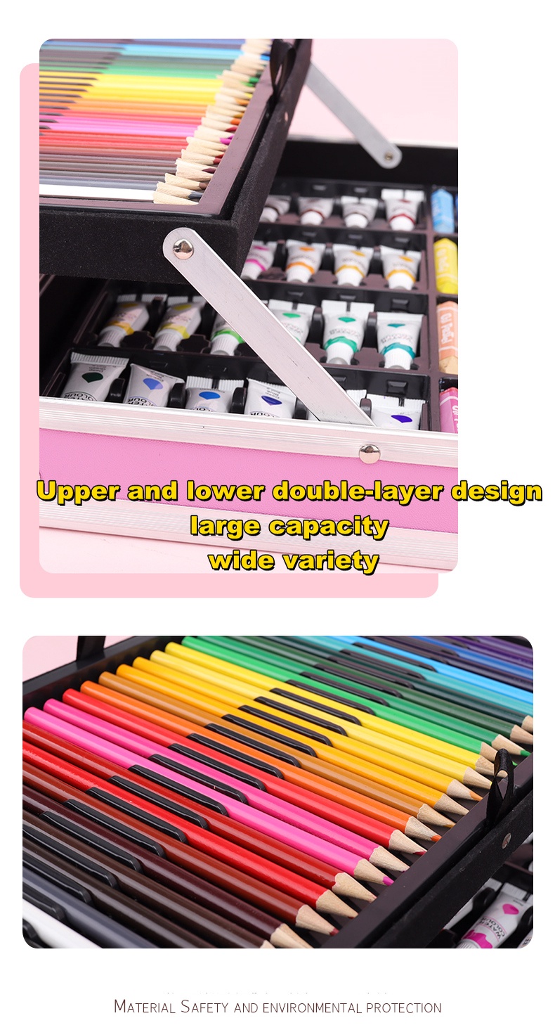 【READY STOCK】luxury set Kids Painting Pen Crayon Marker Pencil Drawing ...