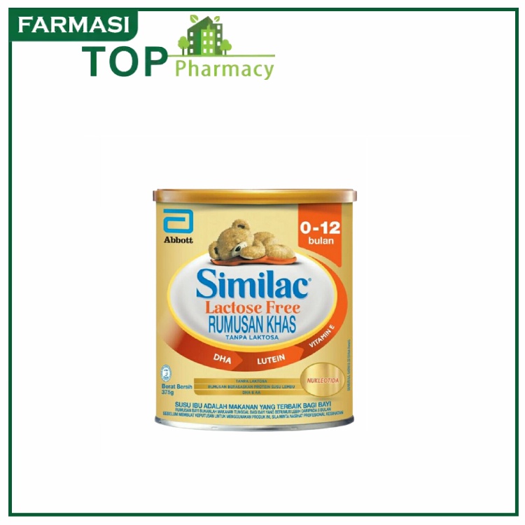 SIMILAC GOLD LACTOSE FREE RUMUSAN KHAS 375 850G 0 12 BULAN Shopee Malaysia