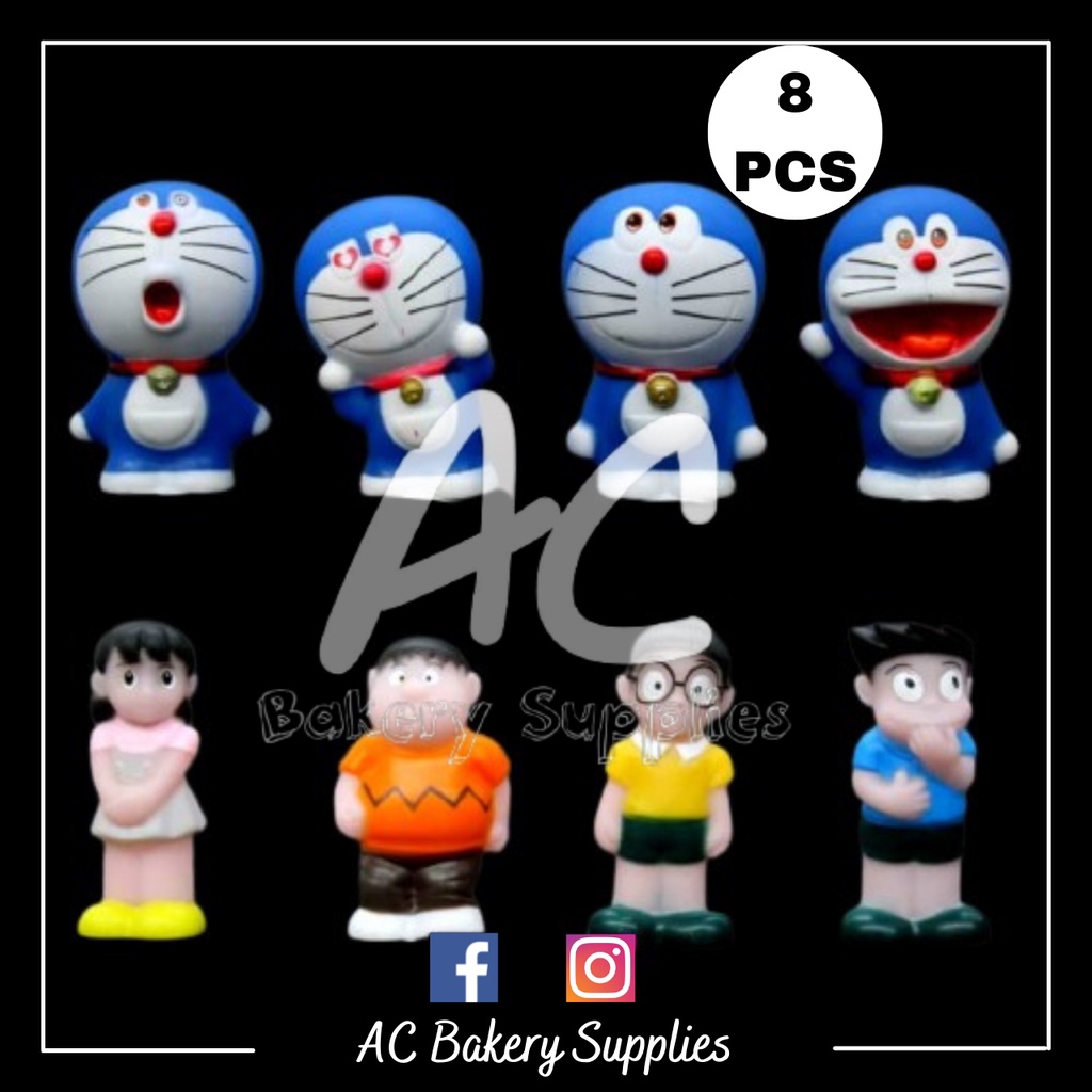 [READY STOCK] Doraemon 8pcs 5.5cm Set Cake Toy Topper / Decoration ...