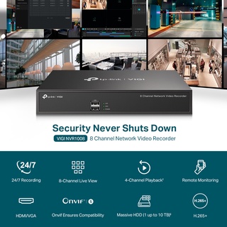 TP-Link 8MP CCTV 8 Channel NVR ( 8CH IP Network CCTV Video Recorder ...