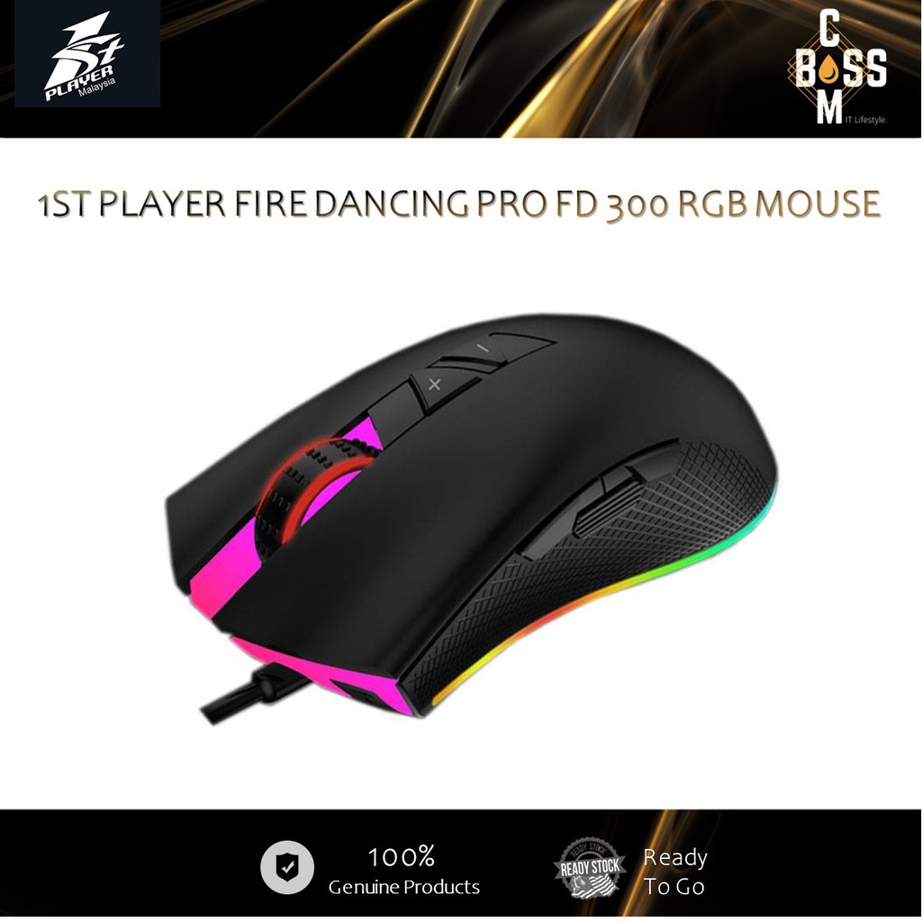 *ORIGINAL* 1ST PLAYER FIRE DANCING PRO FD 300 RGB MOUSE (FD300 PRO ...