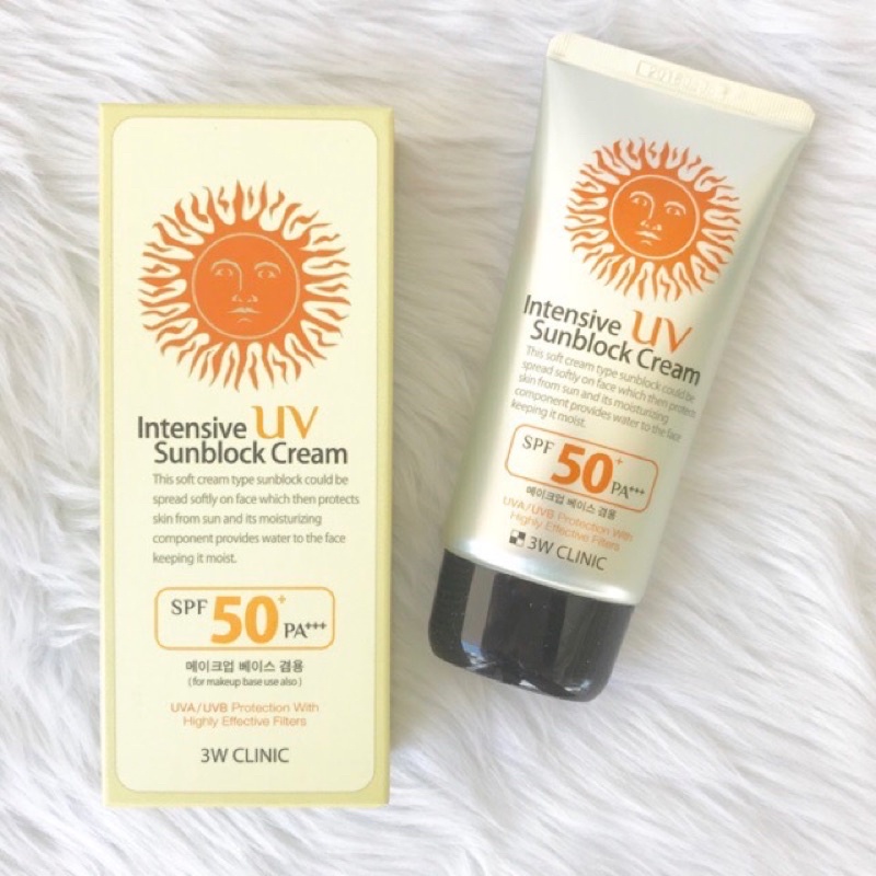 3W Clinic Intensive UV Sun Block Cream | Shopee Malaysia