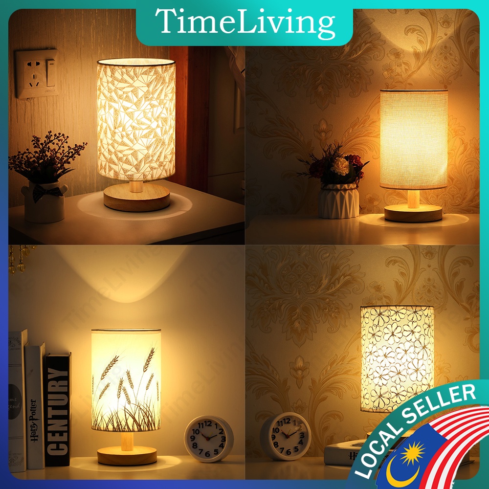 Wooden LED Bed Lamp Lampu Tidur Bilik Lampu Meja Lampu Tidur Decoration ...