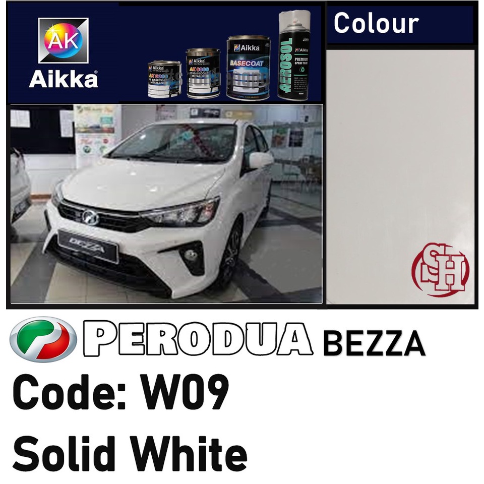 PERODUA Bezza Solid White W09 /Aikka Oem Factory Colour | Shopee Malaysia