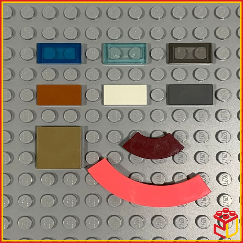 LEGO 3069B/3068 Parts Brick Profile Tile 1 x 1 Transparent Blue & Light ...