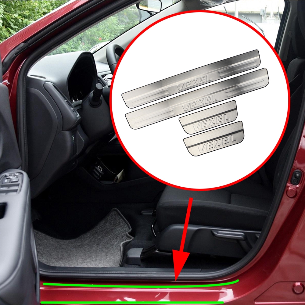 For Honda HRV HR-V Vezel 2013-2017 Door Scuff Plate Door Sill Stainless ...