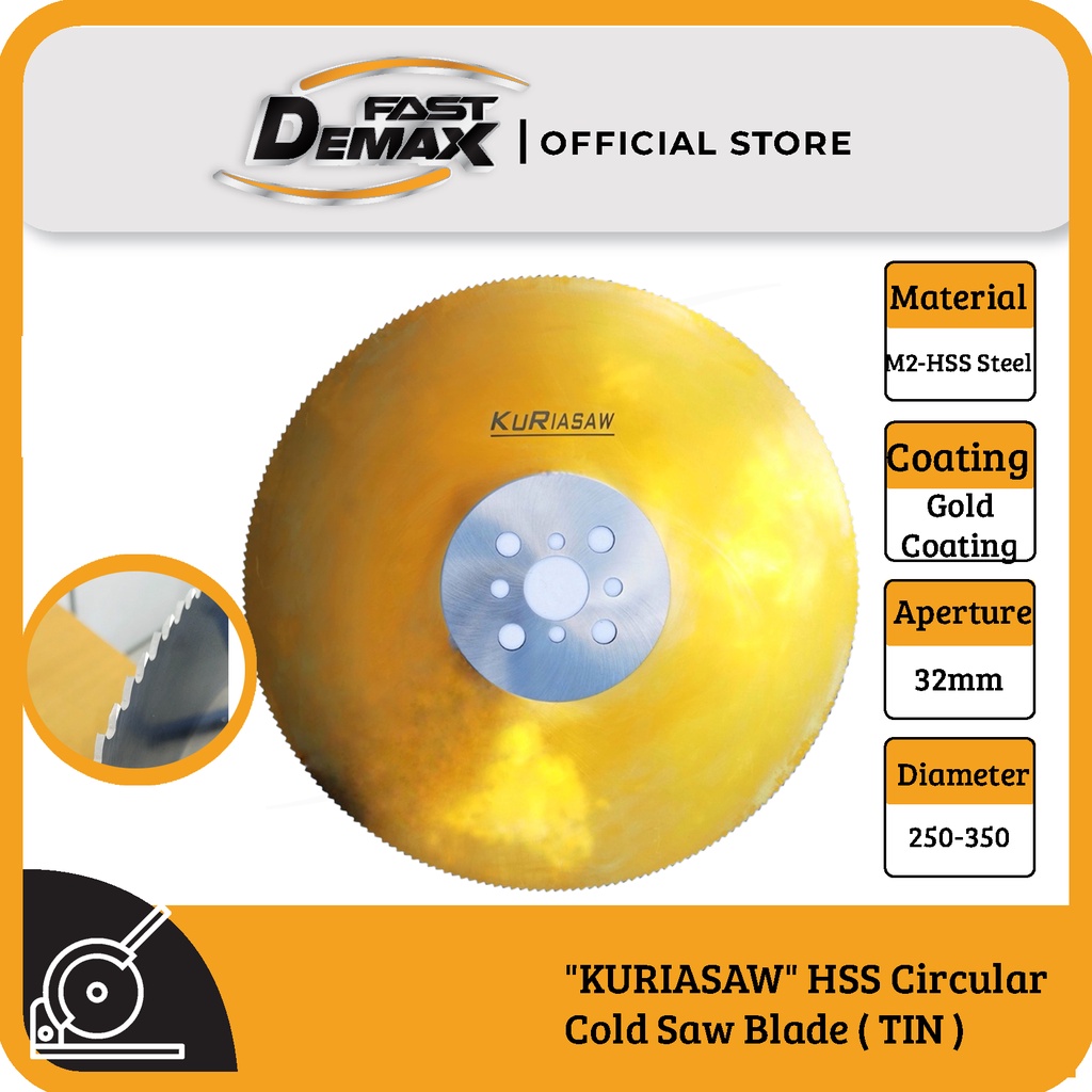 "DEMAX FAST" HSS Circular Cold Saw Blade ( TIN ) Circle Blade Saw Blade ...