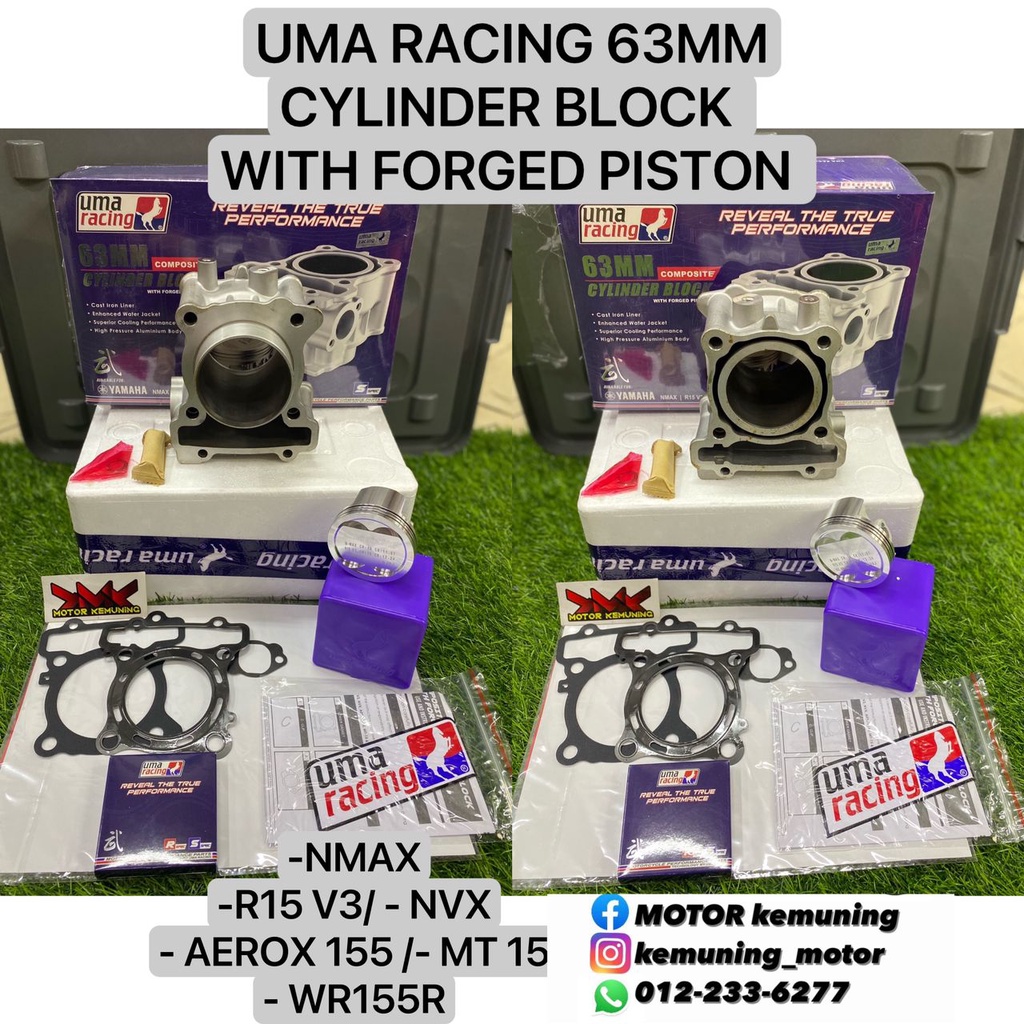 UMA RACING 63MM COMPOSITE ALLOY CYLINDER BLOCK WITH FORGED PISTON ...
