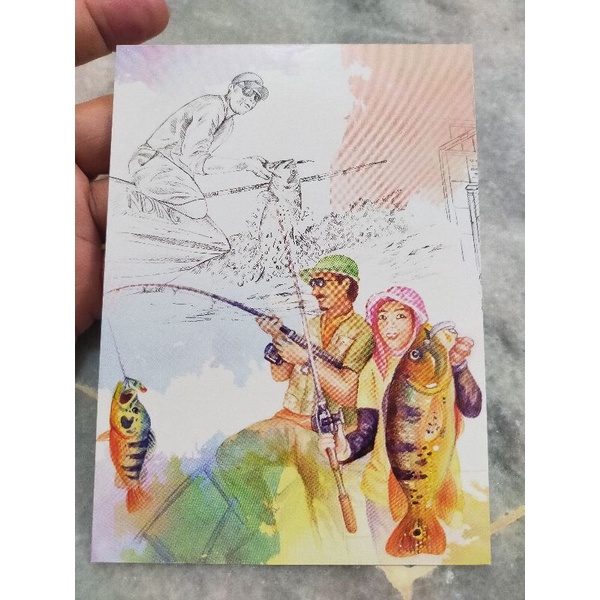 poskad postcard gaya hidup Malaysia wau memancing kereta Malaysian ...