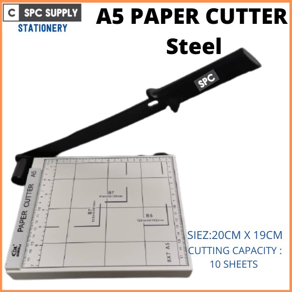 A5 (8 inch x 7 inch) Paper Cutter Document Metal Steel Cutter Trimmer ...