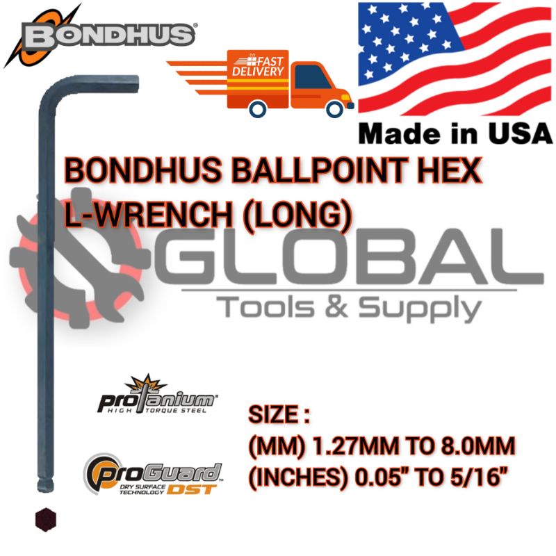 🇲🇾 READY STOCK 🇲🇾 BONDHUS BALLPOINT HEX L-WRENCH / ALLEN KEY (BLACK ...