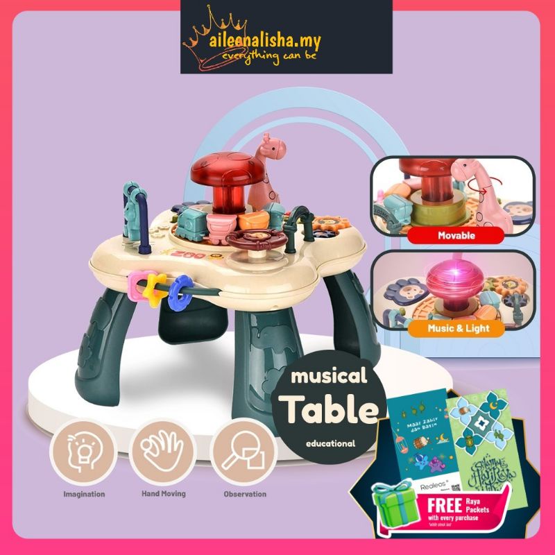 Mini Musical Table Activity Sound Music Drum Early Learning Educational ...